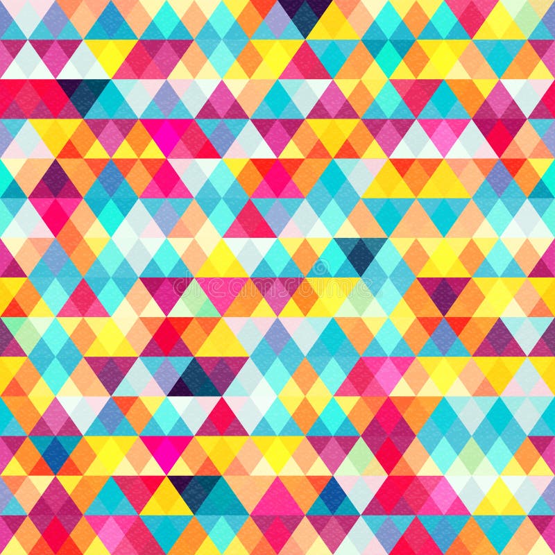 Colored Triangles. Seamless Pattern Stock Vector - Illustration of ...
