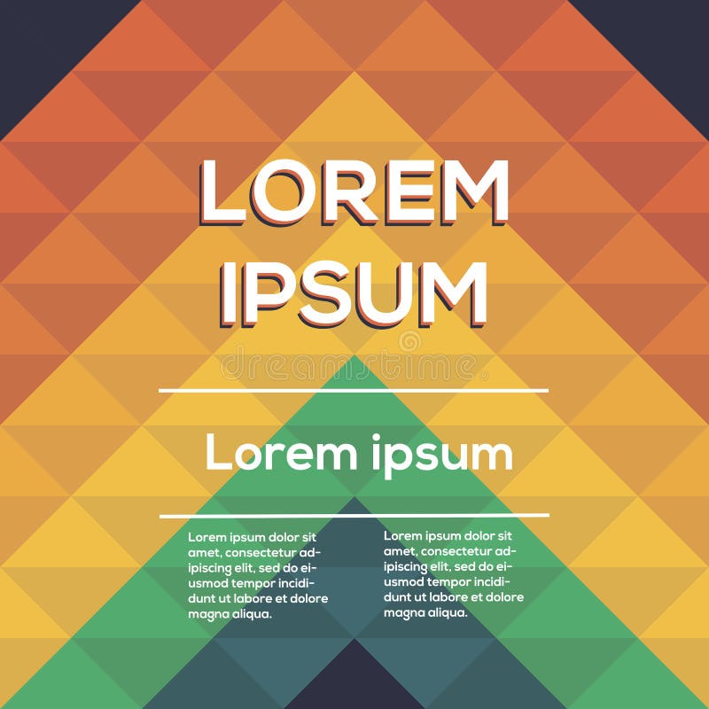 Colored Triangular Backround and Poster Temlate Stock Vector ...