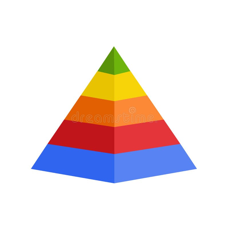 Colored Triangular Pyramid Infographic Presentation. Vector Object ...