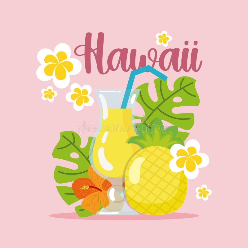 Colored Tropical Hawaii Background Vector Stock Vector - Illustration ...
