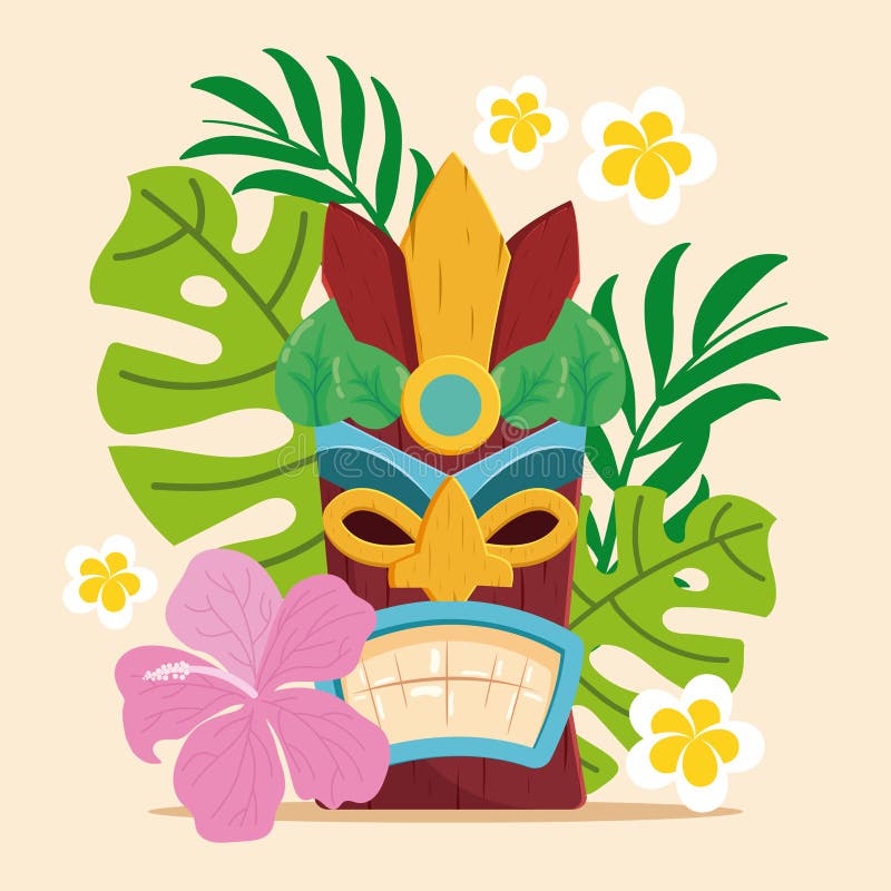 Colored Tropical Hawaii Background Vector Stock Vector - Illustration ...