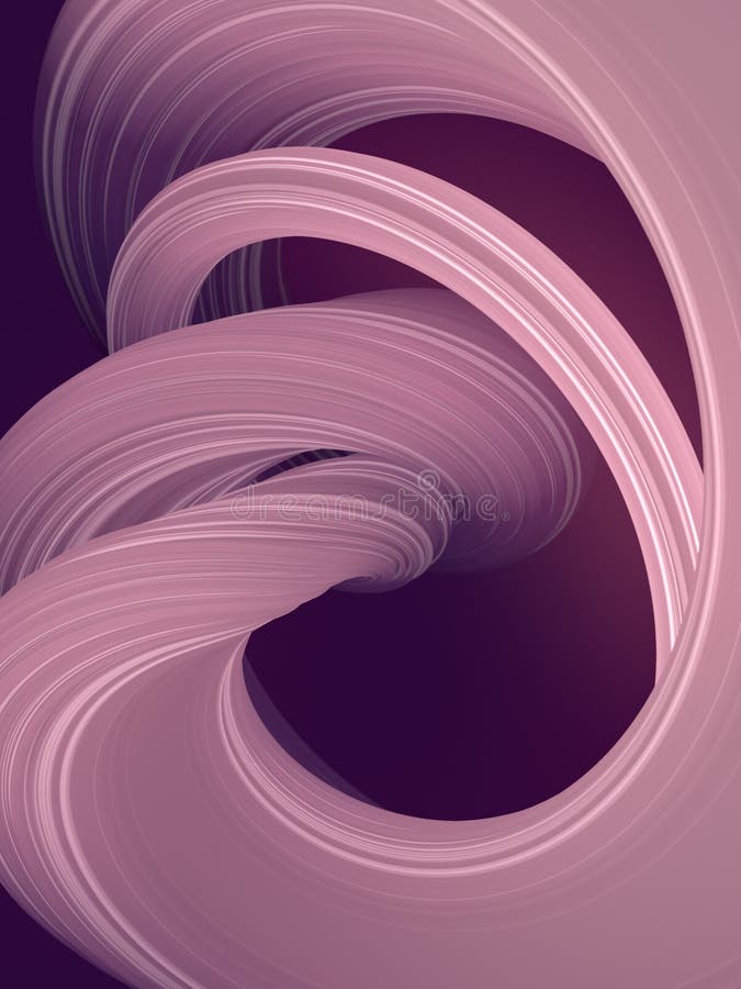 Colored Twisted Shape. Computer Generated Abstract Geometric 3D Render ...