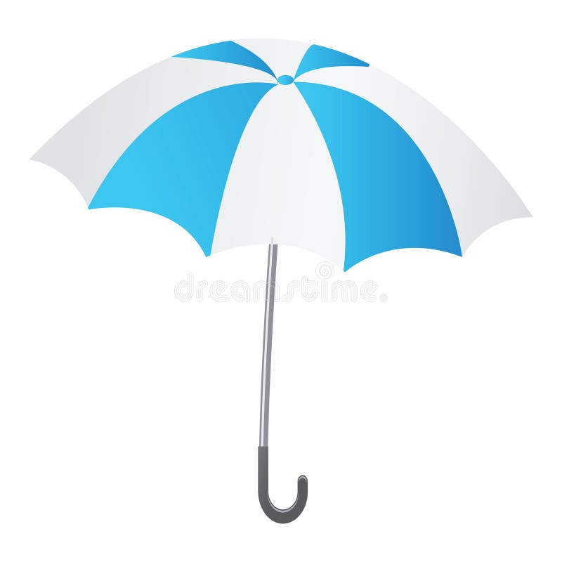Colored Umbrella. Flat Vector Sign. Vector Umbrella in Open Position in ...