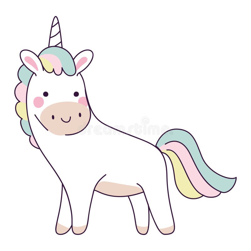 Colored Unicorn Illustration Stock Vector - Illustration of animal ...