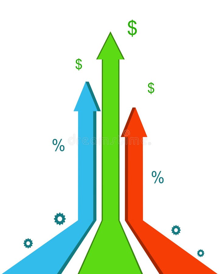 Green Arrow Pointing Up. Growth Graph, Business, Analytics. Vector ...