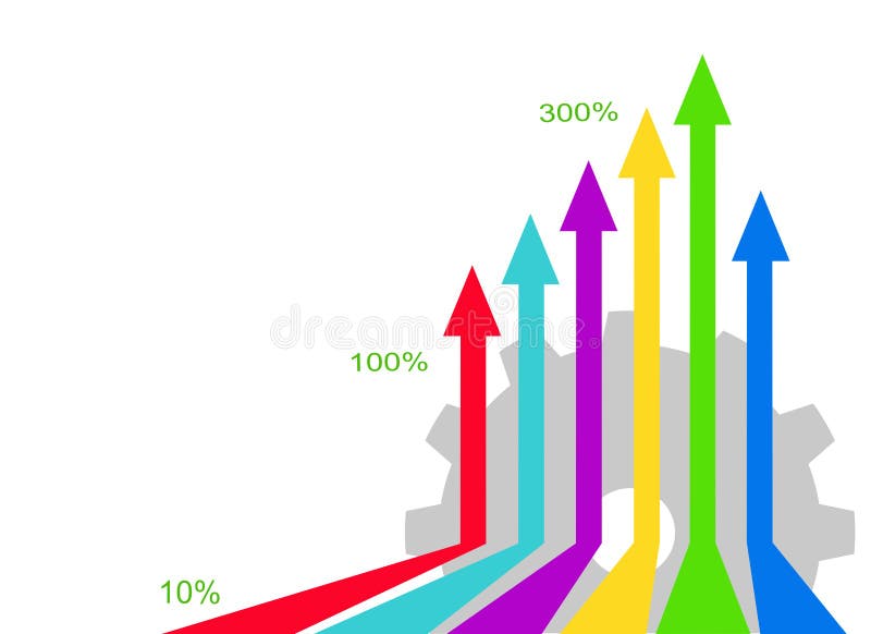 Up Arrow. Growth Chart. Business Analytics. Percentage Growth. Colored ...