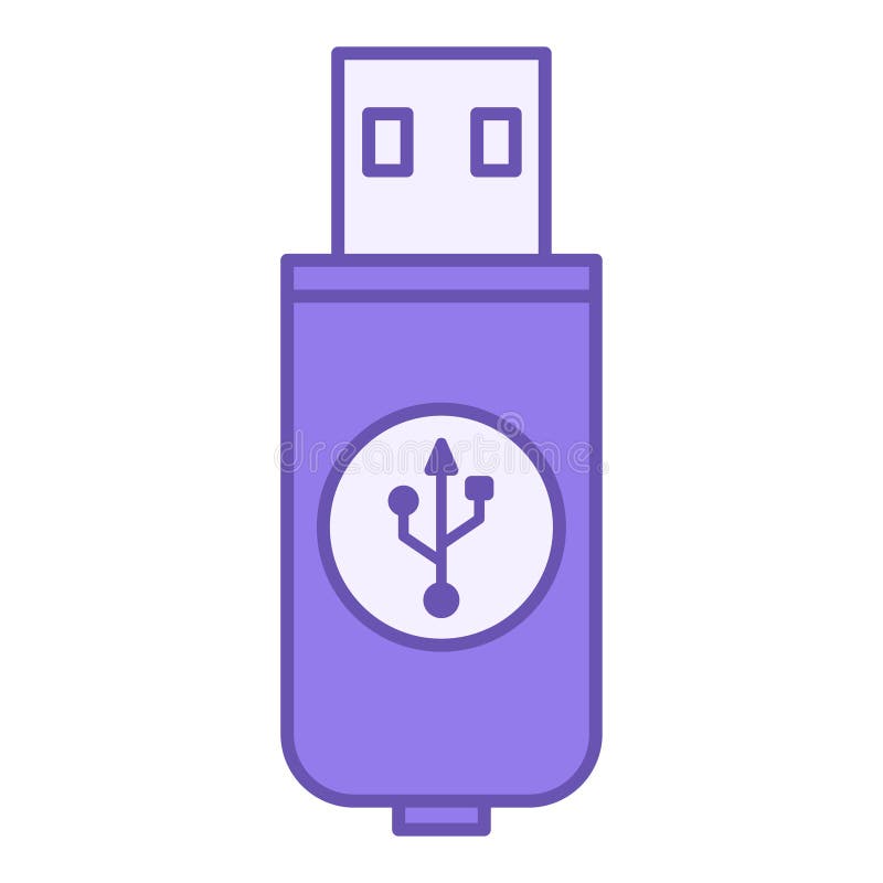 Colored USB Icon. stock illustration. Illustration of device - 383442665