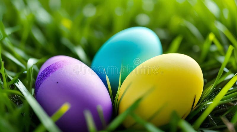 Colored Variations of Easter Egg Hunt Eggs Stock Photo - Image of ...