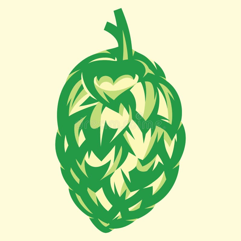 Colored Vector Illustration with Hop Cone for Design Stock Vector ...