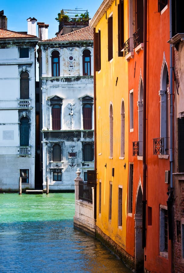 Colored Venice stock photo. Image of pink, water, background - 34724624