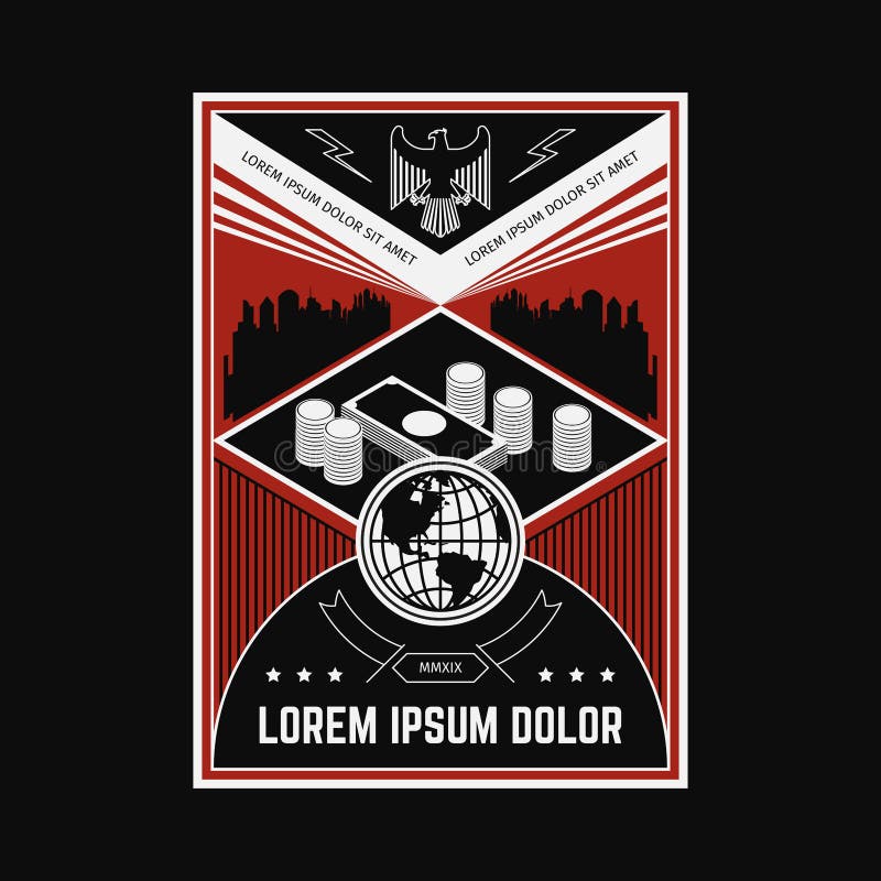 PROPAGANDA POSTER BACKGROUND Stock Vector - Illustration of political ...