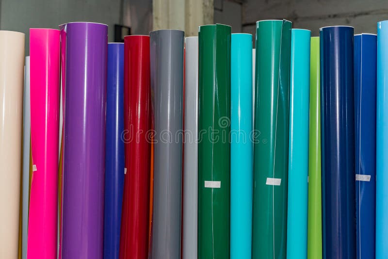 Colored Vinyl Car Wrapping or Plotter Cutting Sticker Foil Film Rolls ...
