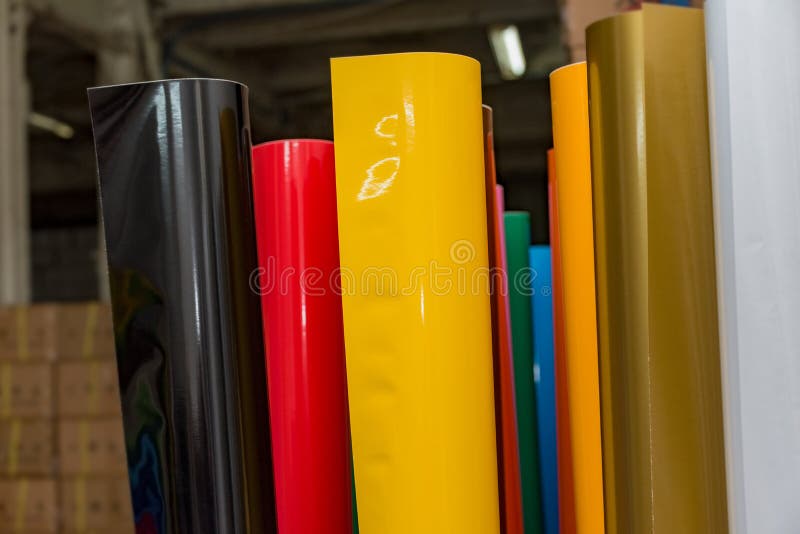 Colored Vinyl Car Wrapping or Plotter Cutting Sticker Foil Film Rolls ...