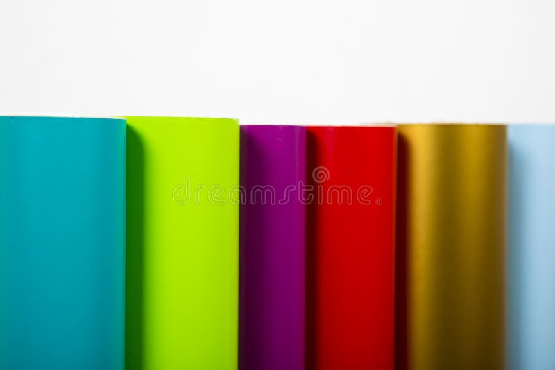 Colored vinyl rolls stock image. Image of line, green - 101928181