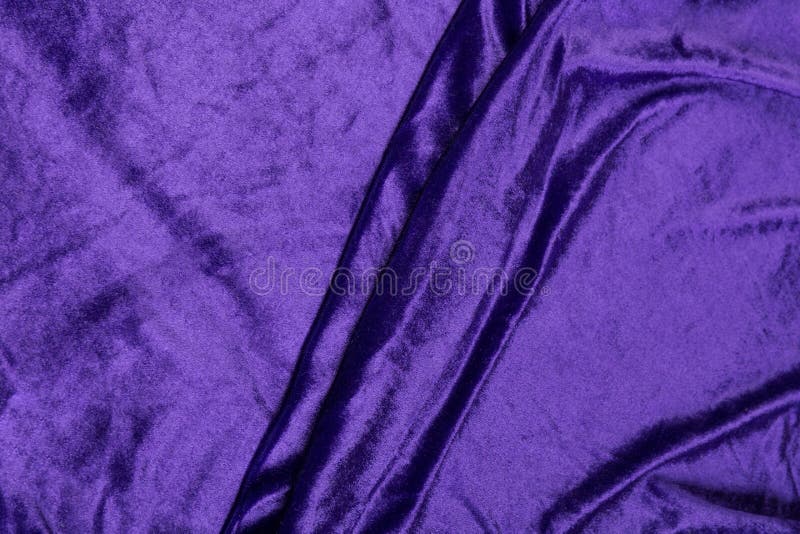Colored Violet Textile Satin Fabric Folded in Folds and Waves with ...