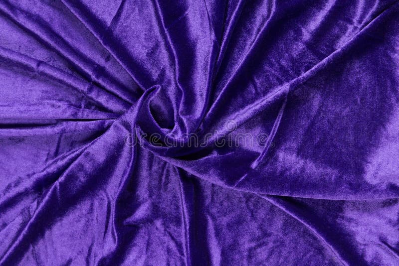 Colored Violet Textile Satin Fabric Folded in Folds and Waves with ...