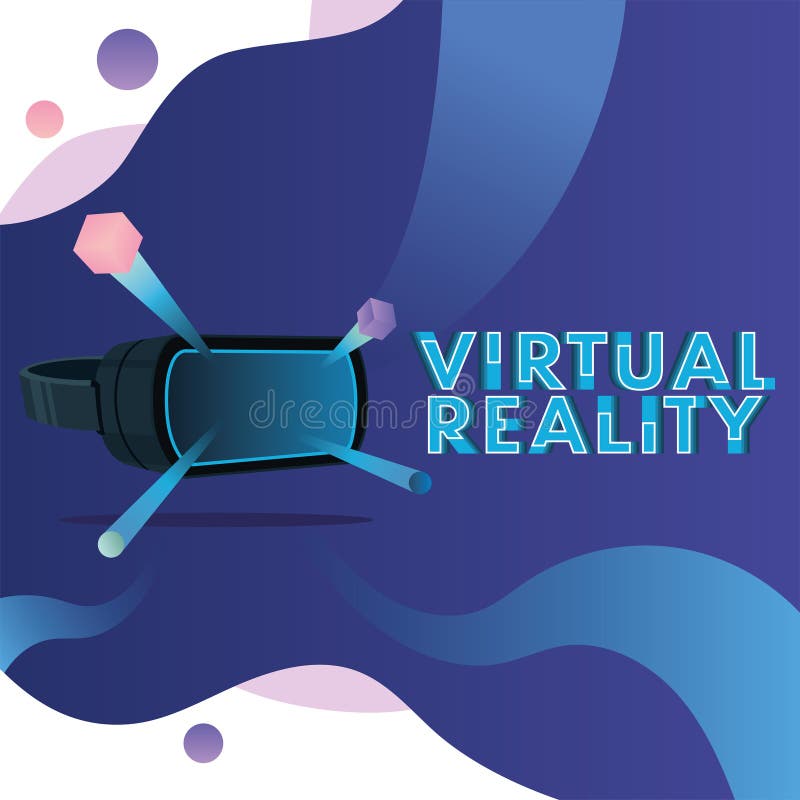 Colored Virtual Reality Poster with Glasses Vector Stock Vector ...