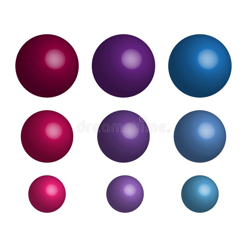 Colored Volumetric Balls. Gradient Circle Background Stock Vector ...