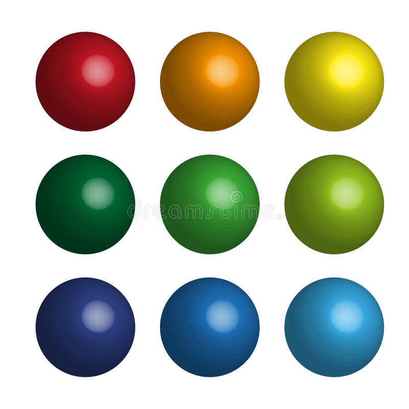 Colored Volumetric Balls. Gradient Circle Background Stock Vector ...