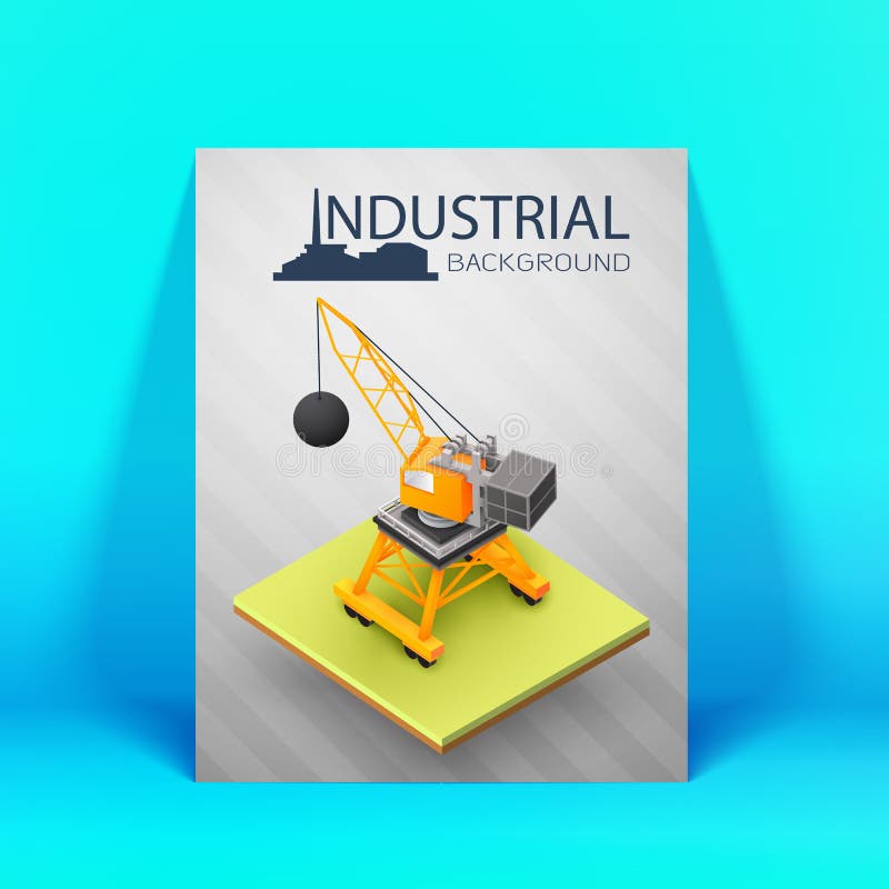 Colored Wall and Crane Poster Stock Vector - Illustration of home ...