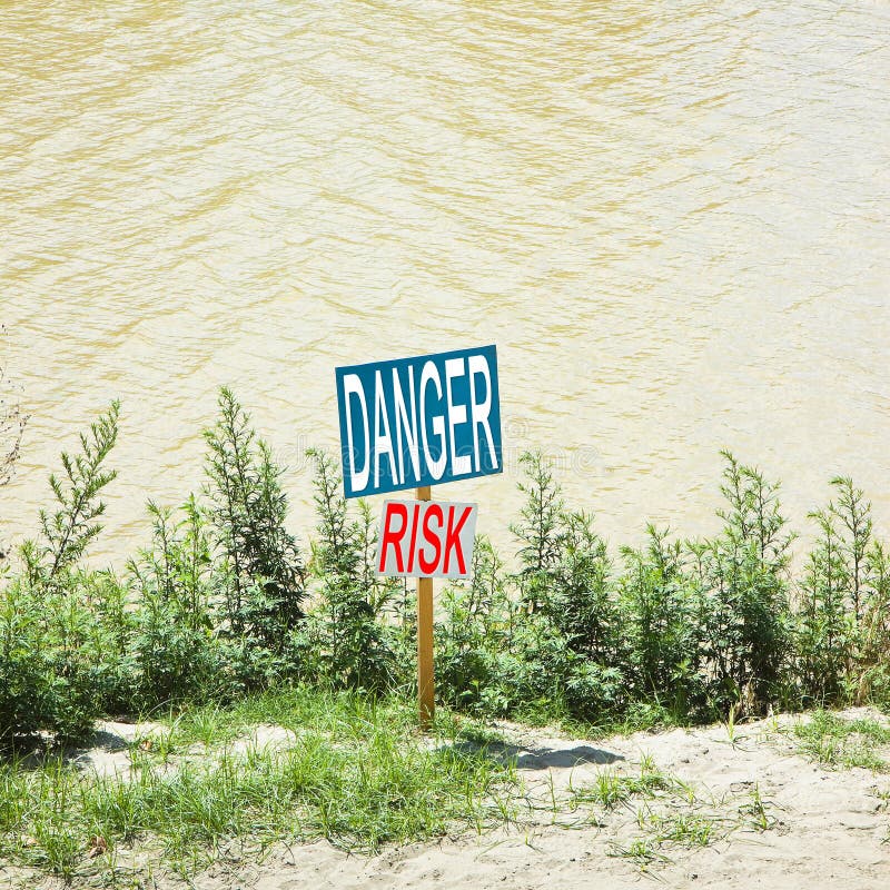 Warning Sign On River Dock stock image. Image of boat - 62825957