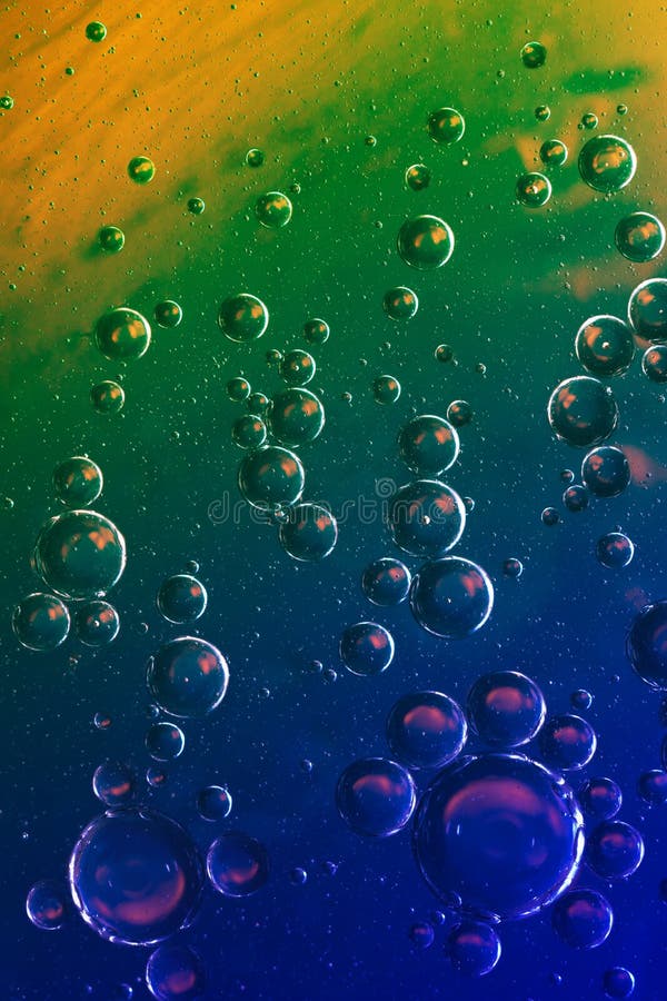 Water, Air and Oil Mixed for a Bubbly Effect Stock Photo - Image of ...