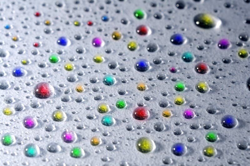 Colored water drops stock photo. Image of colors, liquid - 38547436