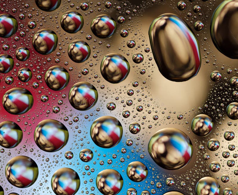 Colored Water Drops stock photo. Image of metallic, pattern - 141739966