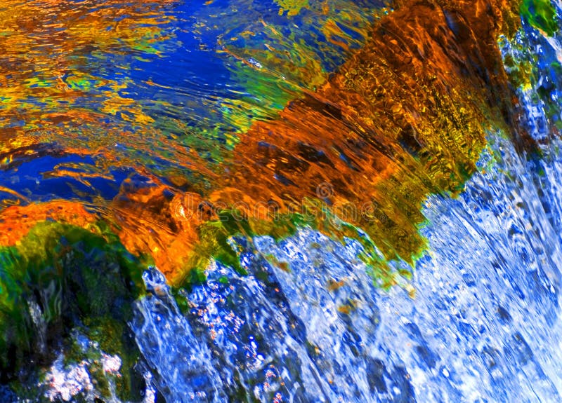 Colored Water Falls stock image. Image of unique, waterfall - 2207877