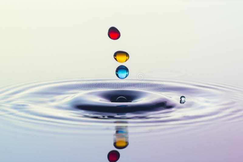 Colored Water Splash, Background of Drop Falling into the Water Stock ...