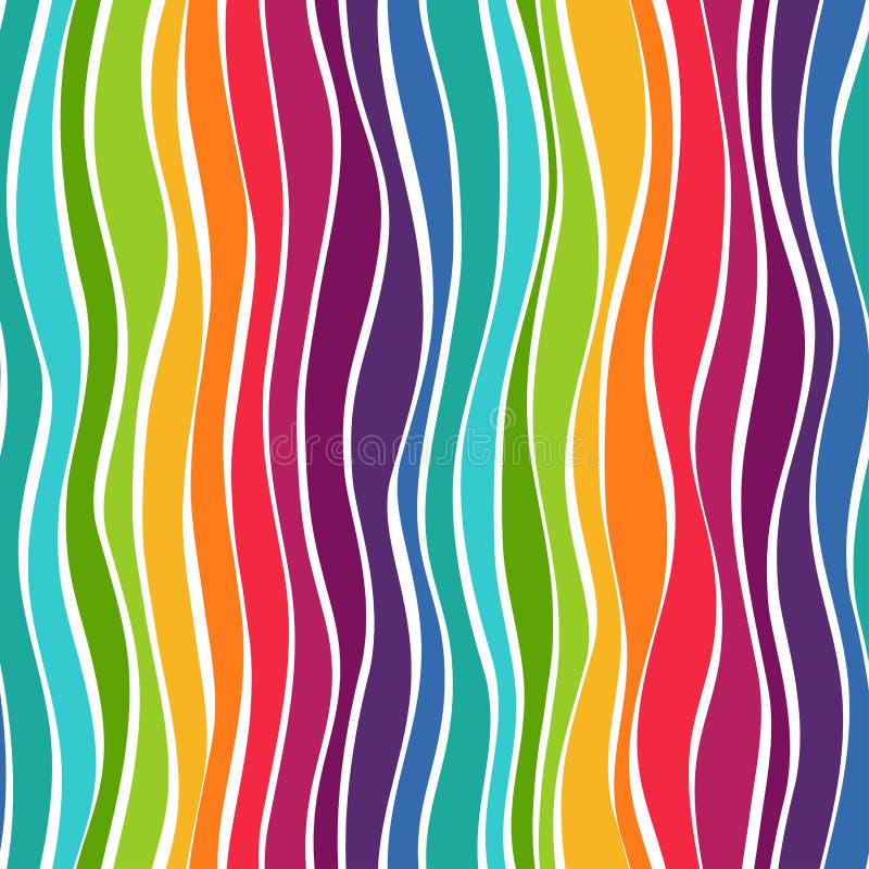 Seamless Multi Colored Background Vertical Waves Stock Illustrations ...