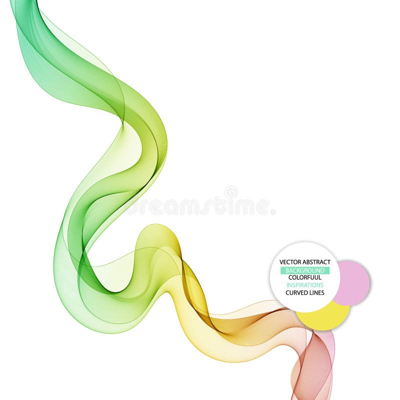 Colored Wave. Design Element. Template for Presentation Stock Vector ...