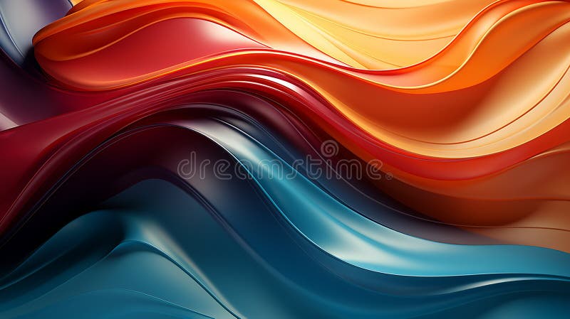 Colored Waves Abstract Background Stock Illustration - Illustration of ...
