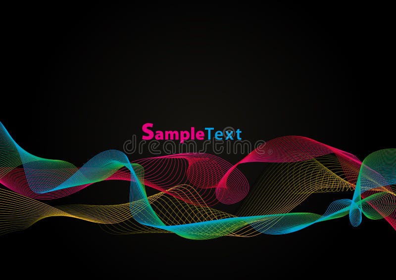 Colored Waves - Vector Image Stock Vector - Illustration of abstract ...