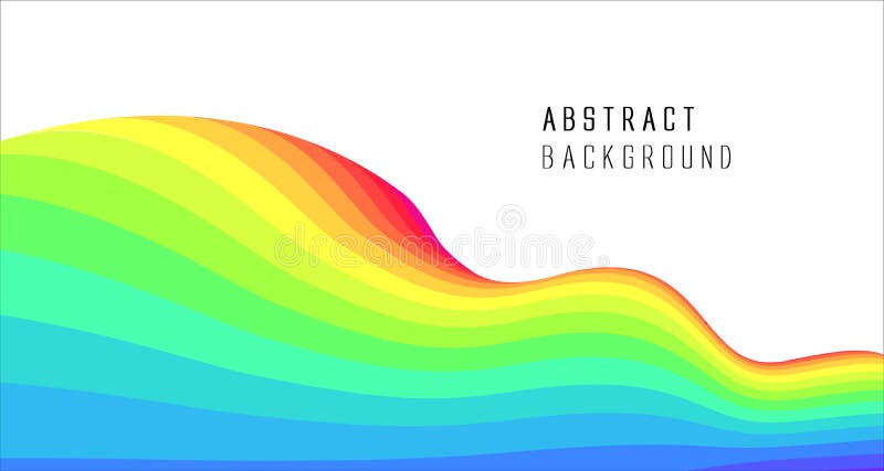 Colored Wavy Abstract Graphics, Vector Background Stock Vector ...