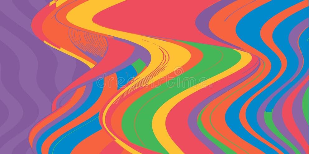 Colored Wavy Stripes. Background of Multicolored Wavy Stripes Stock ...
