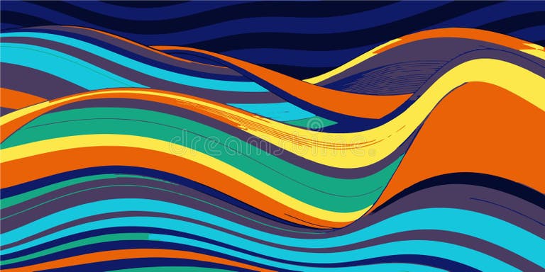 Colored Wavy Stripes. Background of Multicolored Wavy Stripes Stock ...