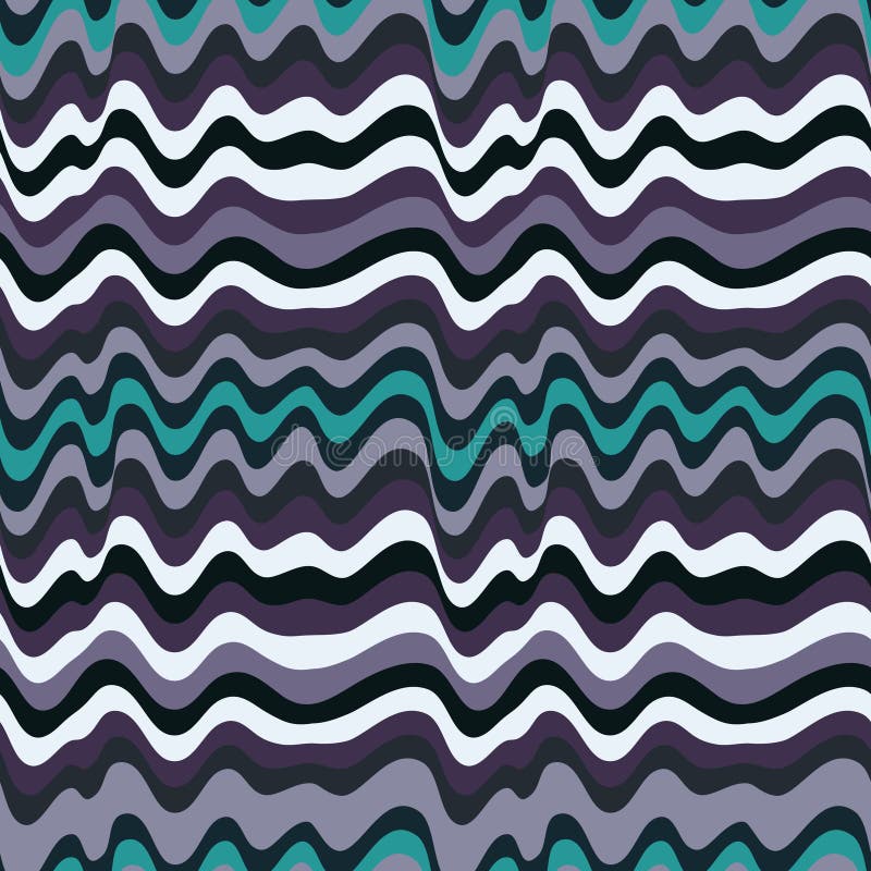 Colored Wavy Stripes Pattern. Horizontal Curvy Lines. Illustration ...