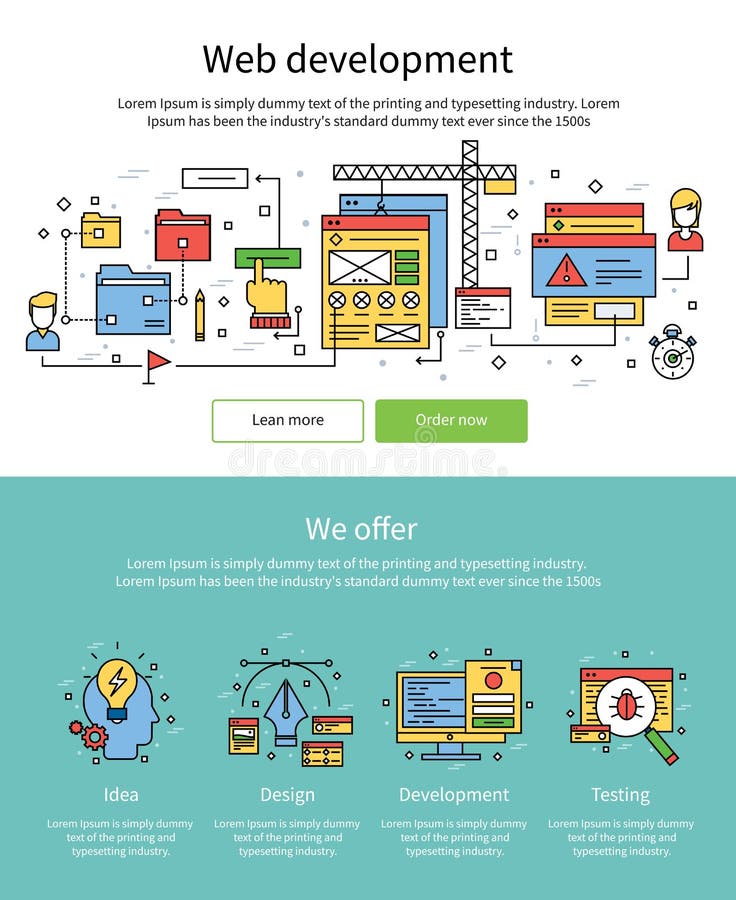 Web Development Banner Stock Illustrations – 95,113 Web Development ...