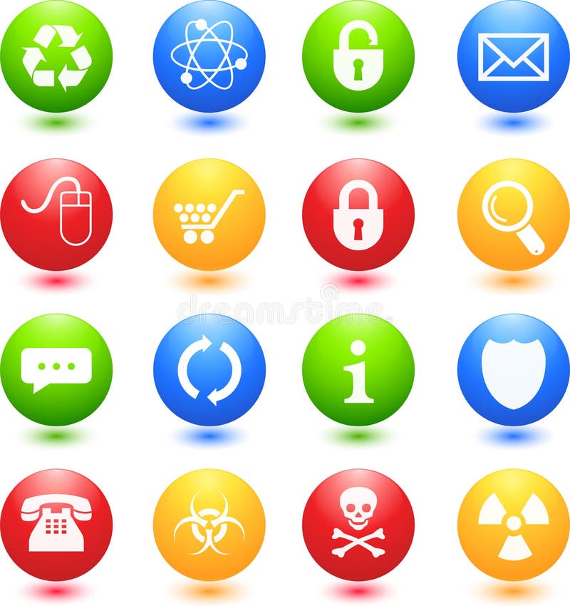 Colored Phone Icons stock vector. Illustration of cable - 21276313