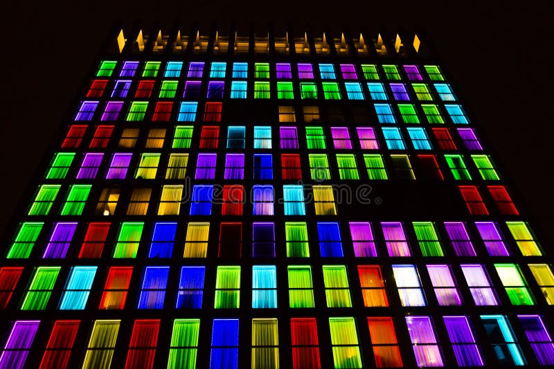 Colored Windows Texture. Neon Light Background Stock Photo - Image of ...