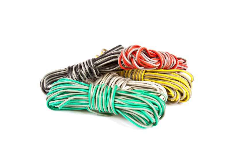 Colored wire bundles stock photo. Image of electronics - 28043982