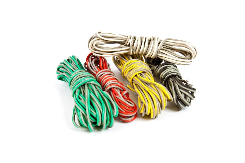Colored wire bundles stock image. Image of colorful, blue - 28043985