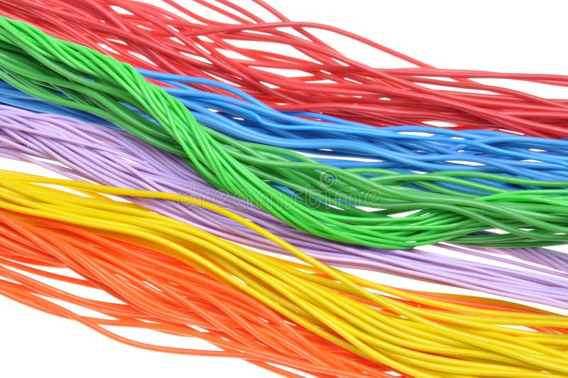 Colored wires stock photo. Image of link, internet, cable - 51408932