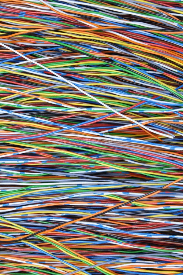 Colored Telecommunications Cables Stock Image - Image of cord, connect ...