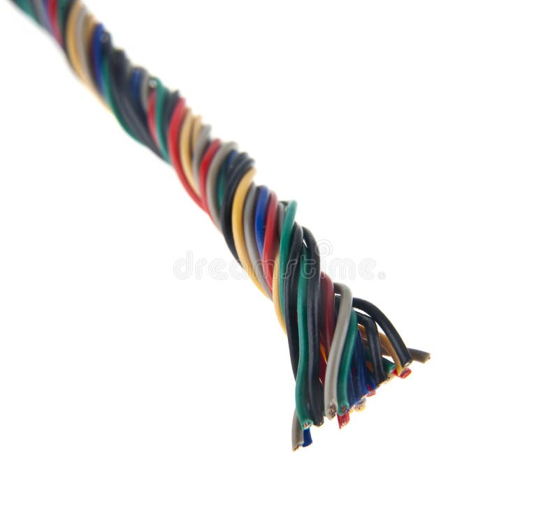 Wires Isolated on White Background Stock Image - Image of energy ...