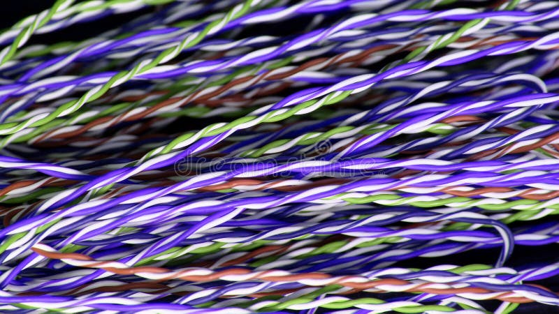 Colored Wires Telephone Copper Cable Stock Photo - Image of connection ...