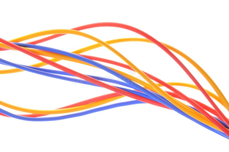 Colored Wires Used in Electrical and Computer Networks Stock Image ...