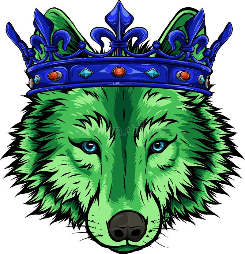 Colored Wolf Head Mascotn Vector Illustration Design Stock Vector ...
