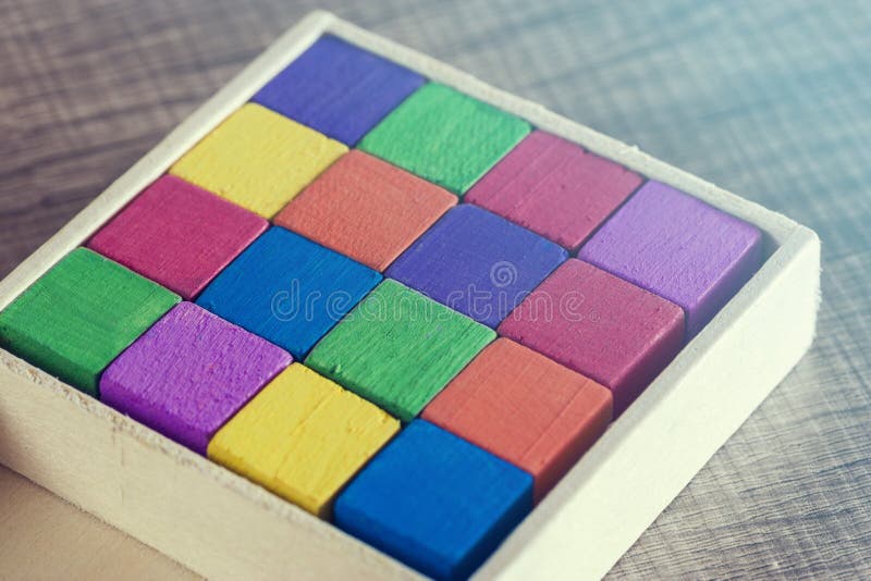 Colored wooden blocks stock image. Image of paint, colored - 64489107